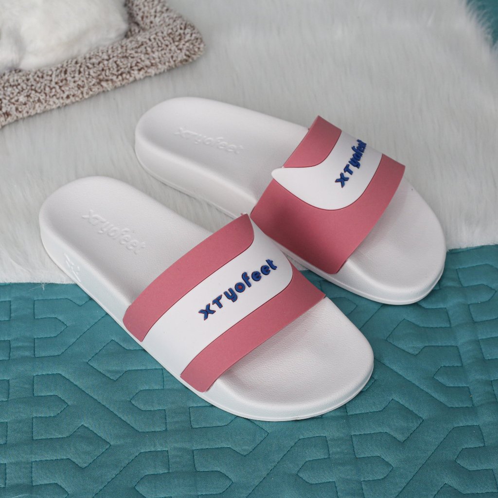 Clean white sole sandals, xt yofeet logo sandals (XC 34 ) | Shopee ...
