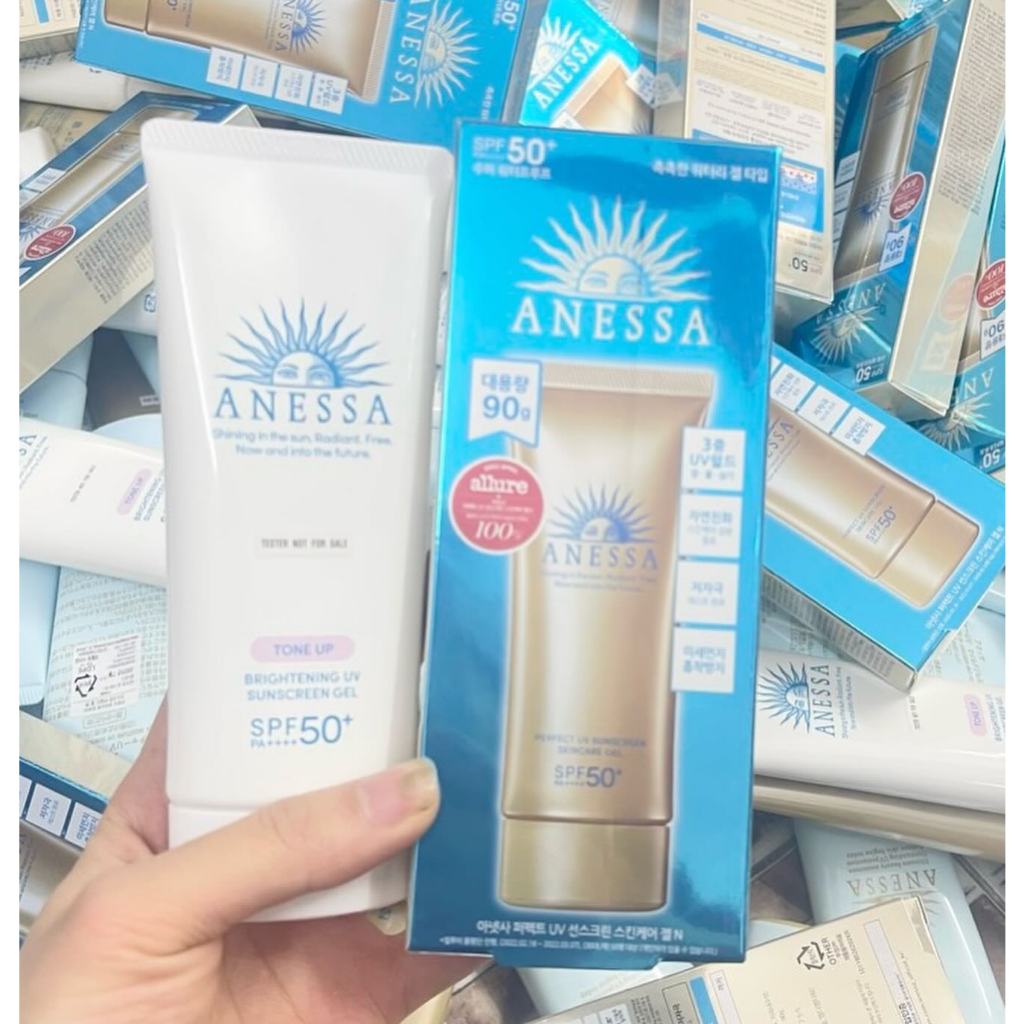 Anes.sa sunscreen Gel 90ML full box free 1 random tube + 8,5% shopee ...