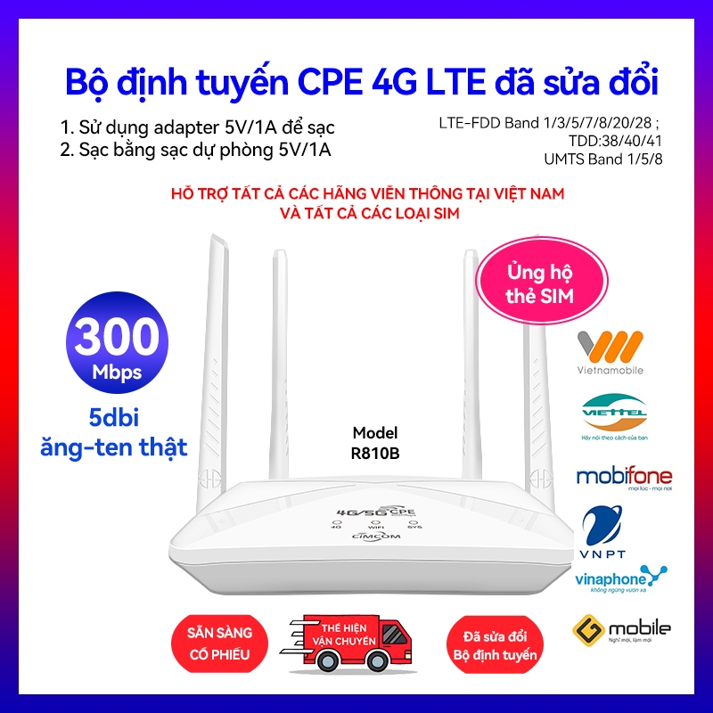 [Supports Multi-device connection] R810B sim 4g WIFI Router Type-c ...
