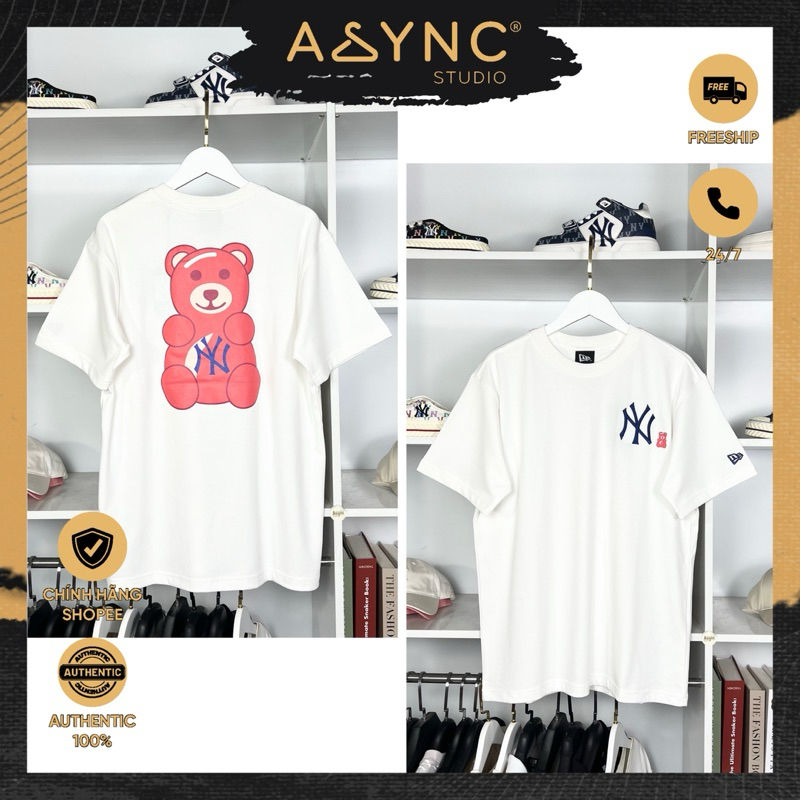 (Auth) New Era x MLB NY White Red Bear T-Shirt CODE: 14148887 - Async ...