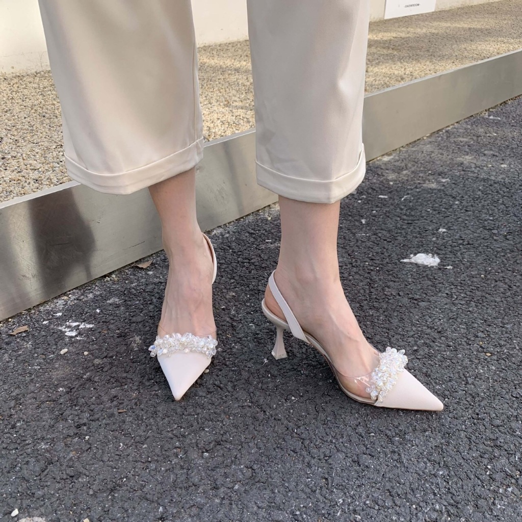 {Speed Delivery} Slingback Shoes With High Heel 7Cm, Beautiful back ...