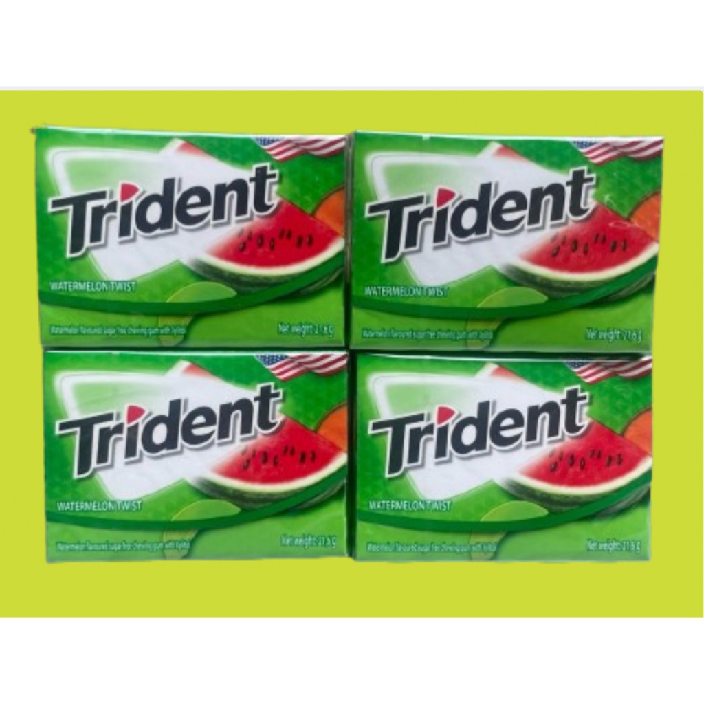 Trident Gum Sugar-Free Watermelon Candy for Mouth Freshening Imported ...