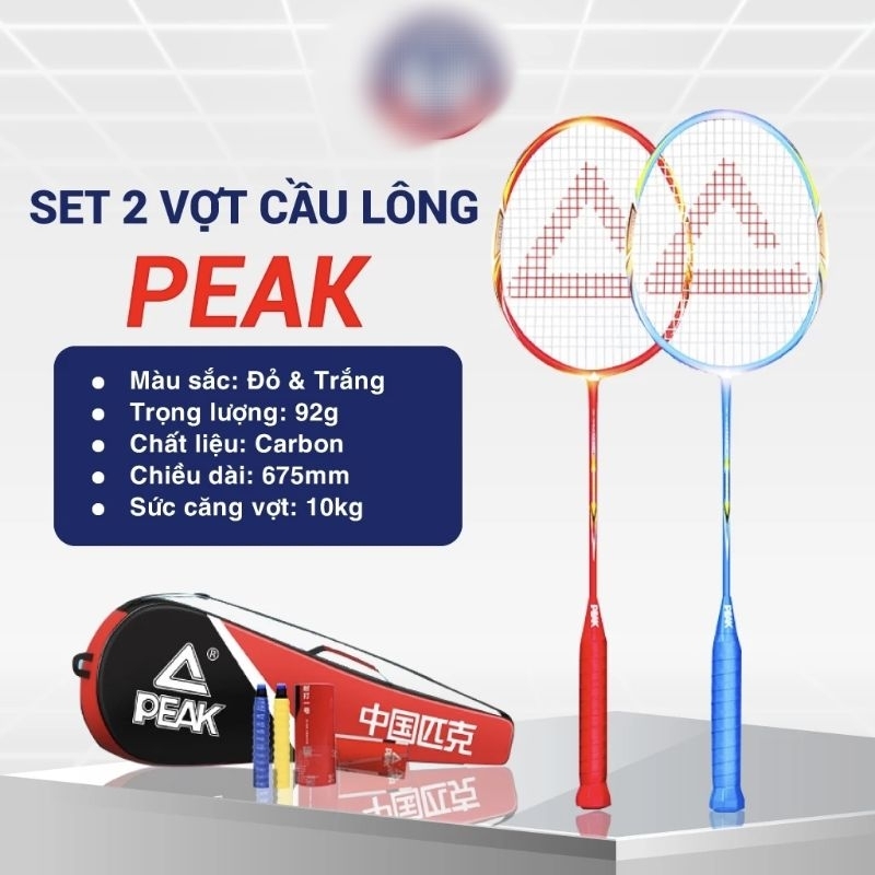 Genuine PEAK Ultra-Light Carbon Fiber Badminton Racket Comes With A ...