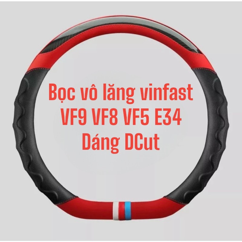 Vinfast VF8,VF5,E34 Steering Wheel Cover D CUT Size 36cm Premium Sporty ...
