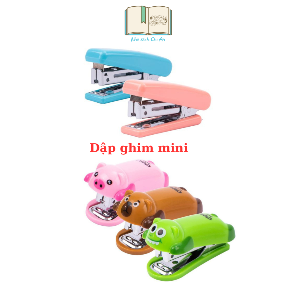Handheld mini Deli stapler No. 10 in various colors, cute shapes ...