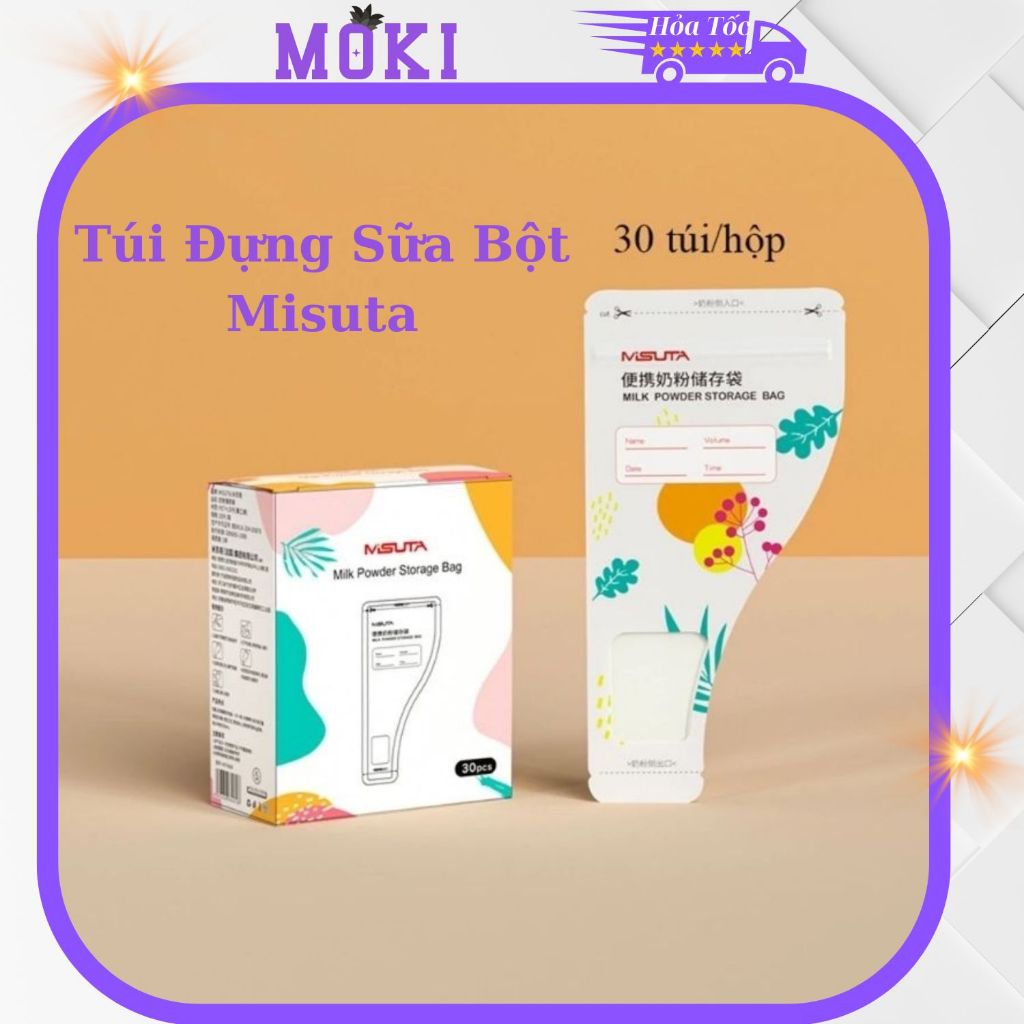 Misuta powdered milk bag, box of 30 bags to divide powdered milk, convenient and neat, Moki ...