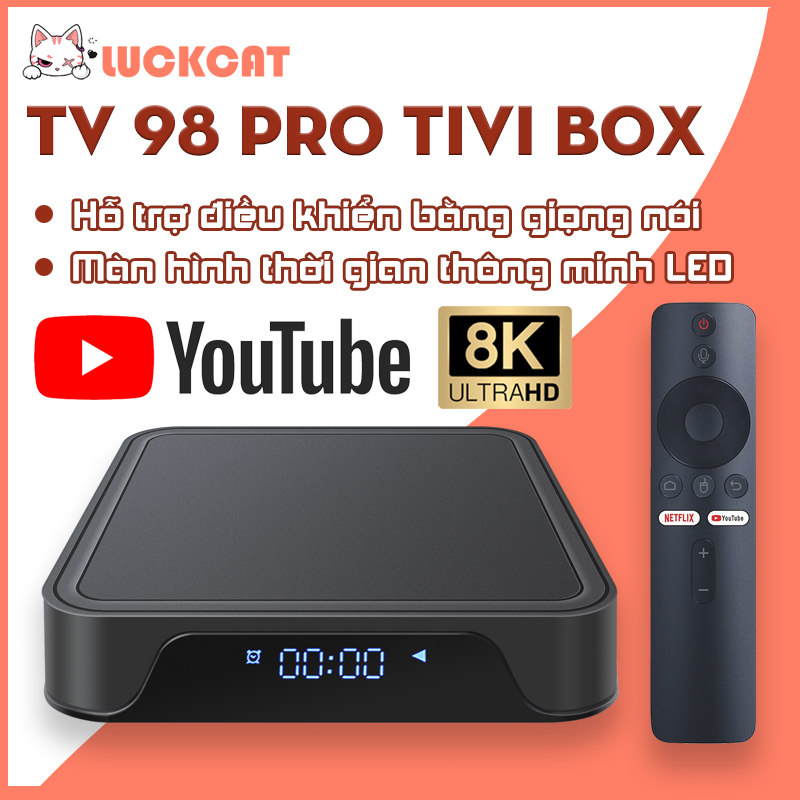 Android TV Box Voice Time Display LED 300 Free Channels TV 98 PRO ...