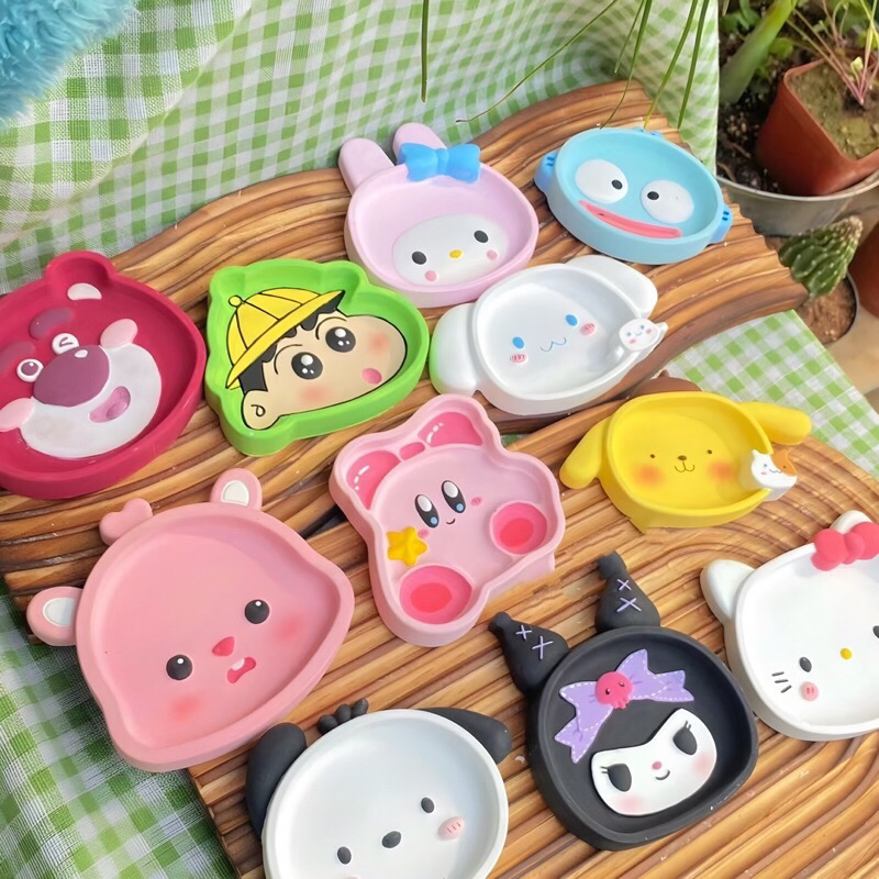 Super adorable, extremely cute 2D Plate Set Coloring Statue| Plaster ...