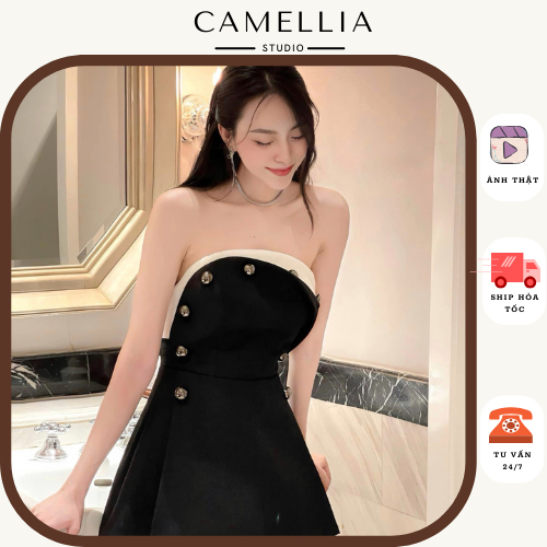 Emi DRESS DRESS with chest cup and lady border by The Camellia Studio ...