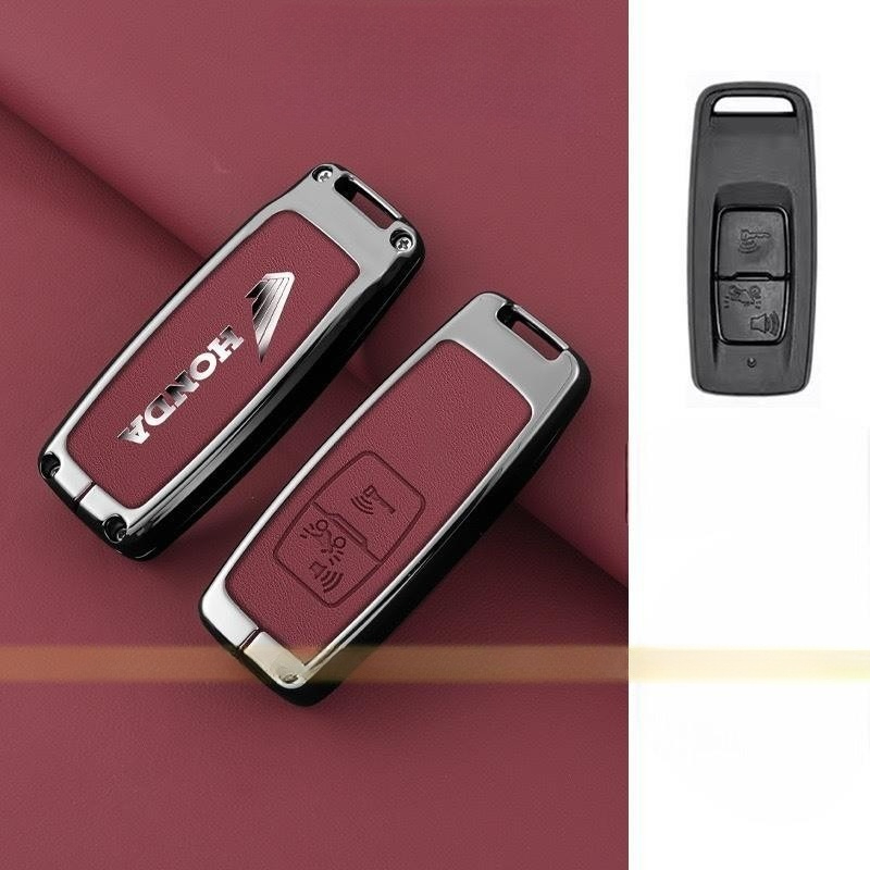High-quality Leather Alloy 2-Button Motorcycle Lock Case For Smartkey ...