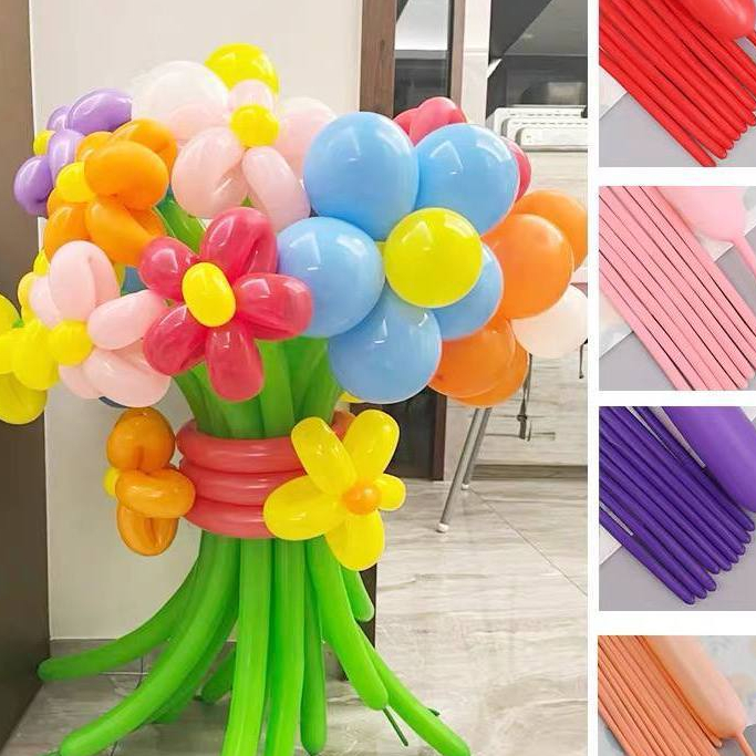 Minh Phat - 10 long worm balloons, artistic spiral worm balloons ...