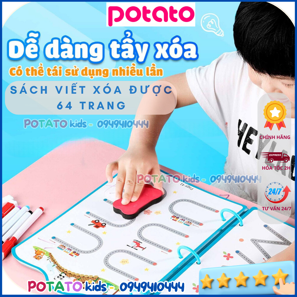 Smart erasable writing and drawing book with 64 wide-format pages, FREE ...