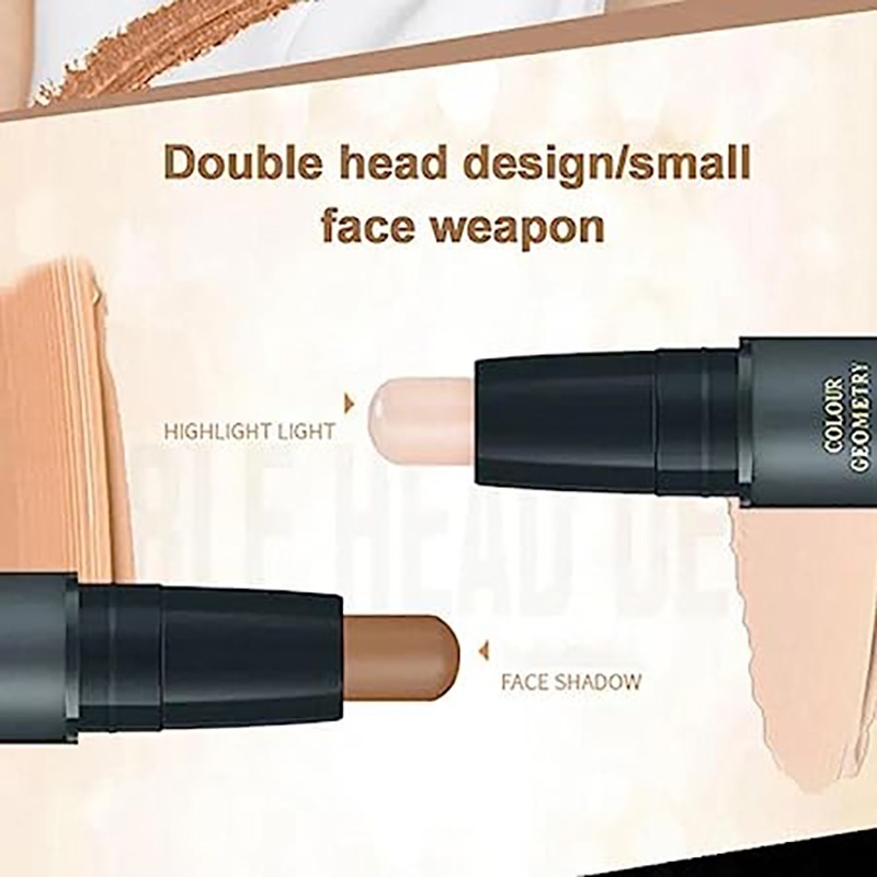 Long-lasting double-ended cream concealer contour pen (1 concealer tip ...