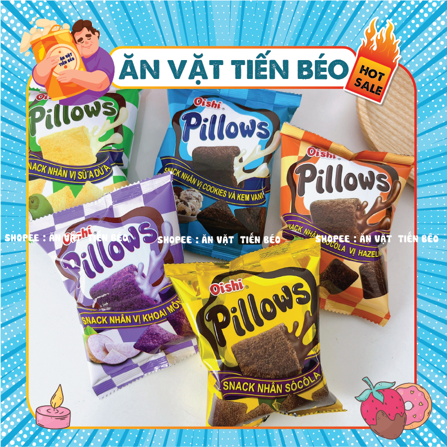 [COMBO 5 PACK MIX RANDOM FLAVORS] Oishi Snack Pillows with Coconut Milk ...