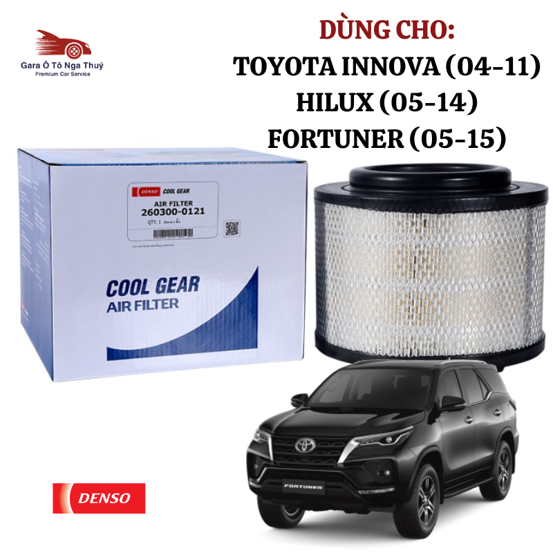 Genuine DENSO ENGINE AIR FILTER FOR TOYOTA INNOVA, FORTUNER, HILUX (05 ...