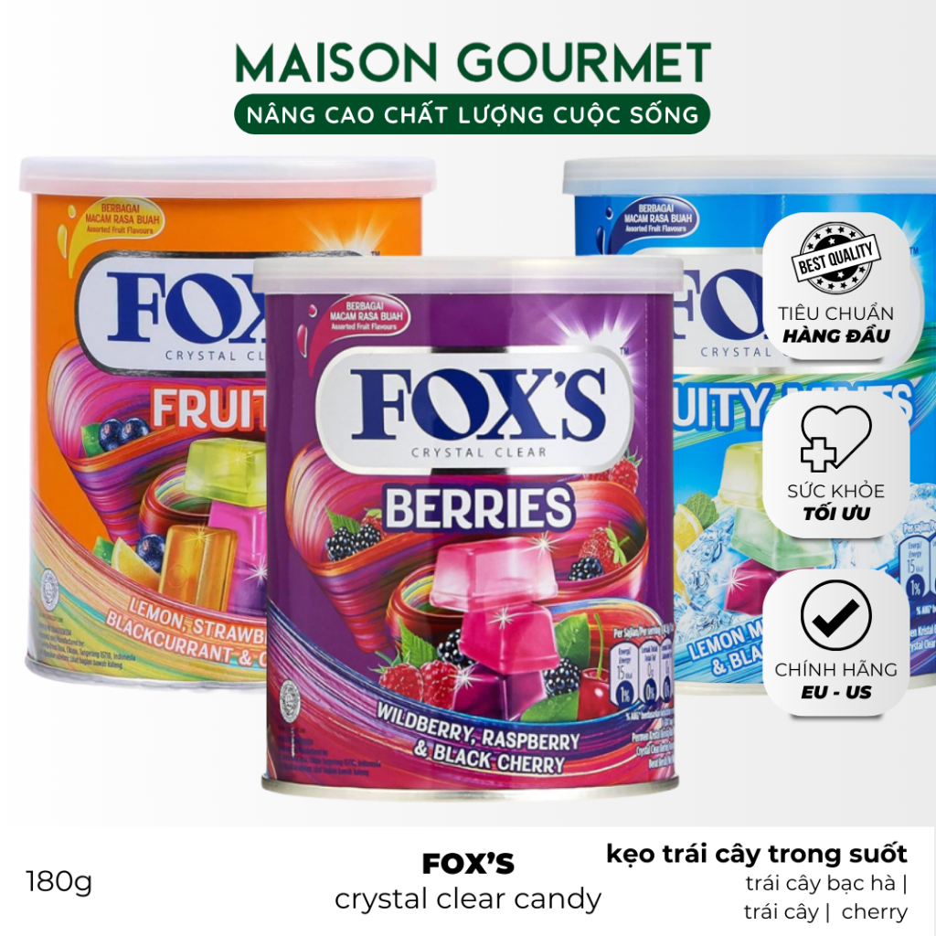 Fox's CRYSTAL CLEAR TRANSPARENT FRUIT CANDY (180g) | Shopee Philippines