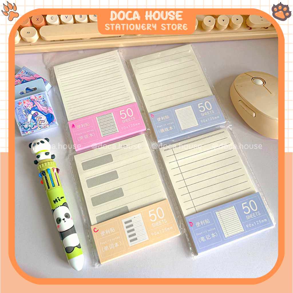 Volume 50 Sheets Of Note Paper With Simple Sticky Note Adhesive Note ...