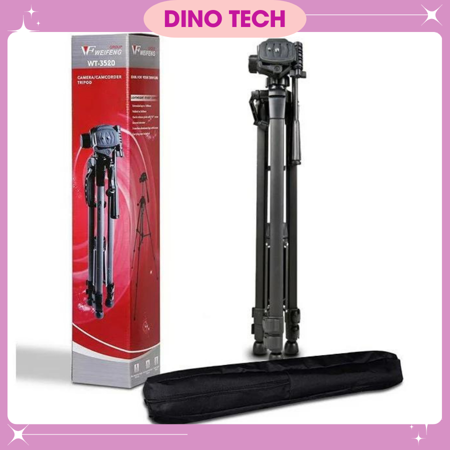 Tripod VCT 3520, Sturdy Aluminum 3-Legged Camera Stick, Anti-Vibration ...
