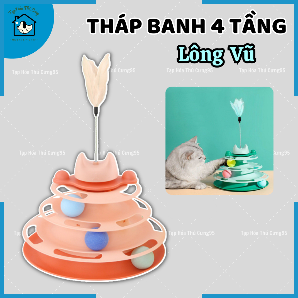 4-Tier Ball Tower Cat Toy with Feather Tree | Shopee Philippines
