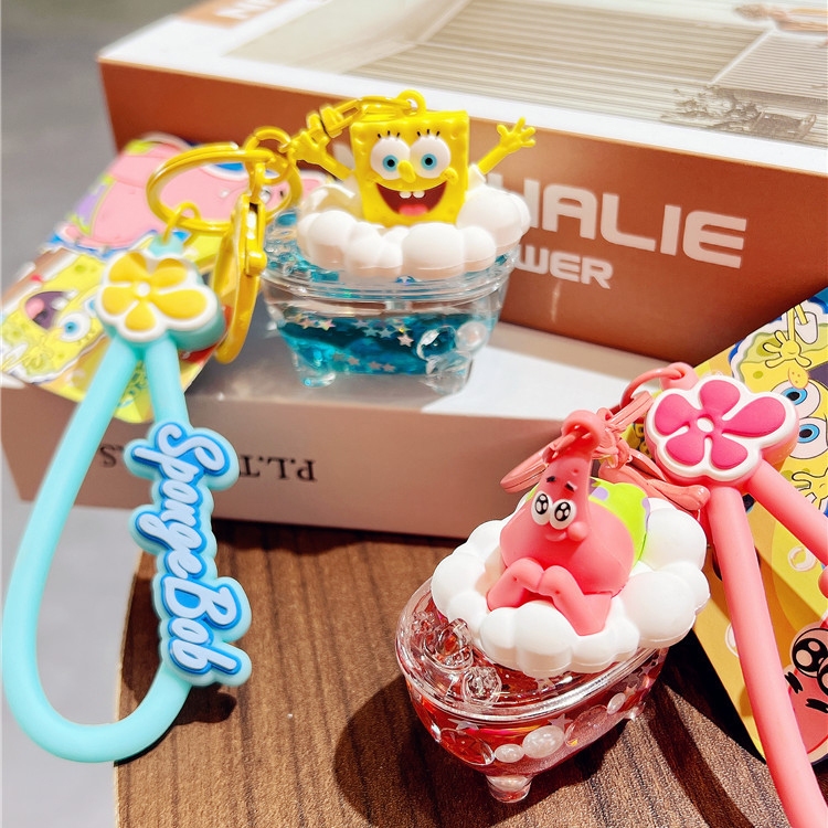 Patrick Star Sponge and SpongeBob Bath Keychain | Shopee Philippines