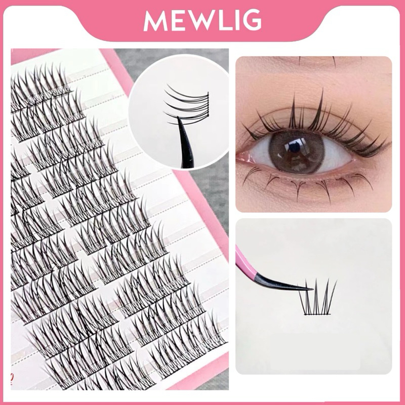 Self-attached split beam eyelashes, reusable many times, wet eye shape ...