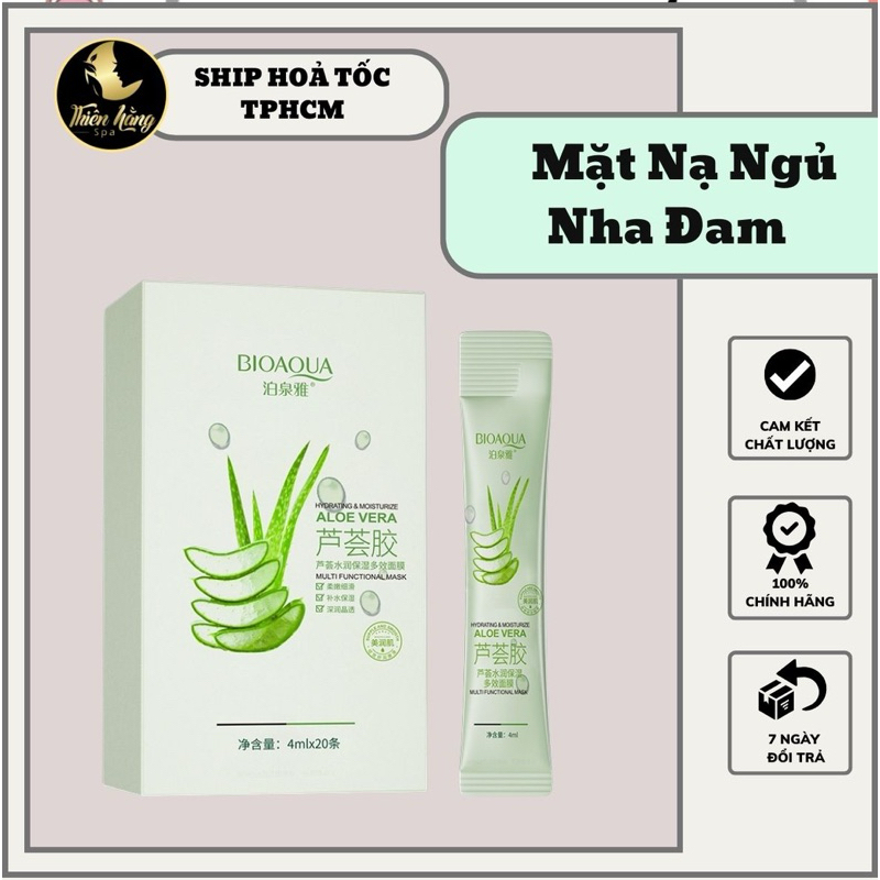 [Box Of 20 packs] Bioaqua Sleeping Mask Aloe Vera Extract Moisturizes ...