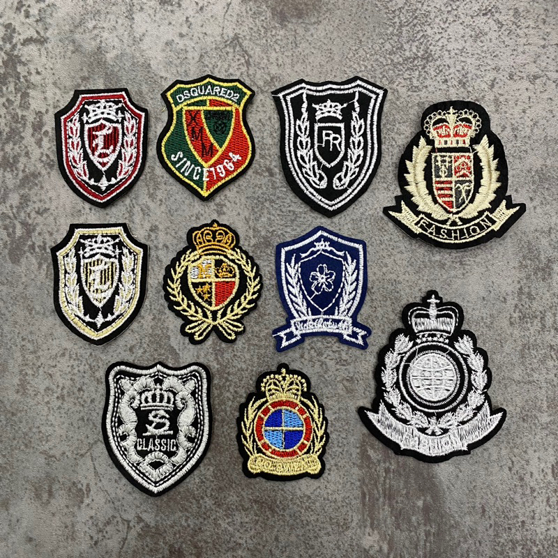 Patch logo sticker for men's shirt models with iron-on glue | Shopee ...