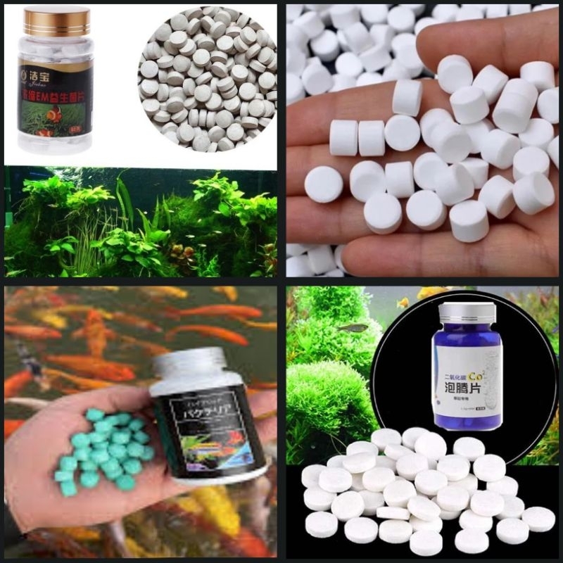 OXY Synthetic Tablets for Aquariums and Fish Tanks - Microbiology - Co2 ...