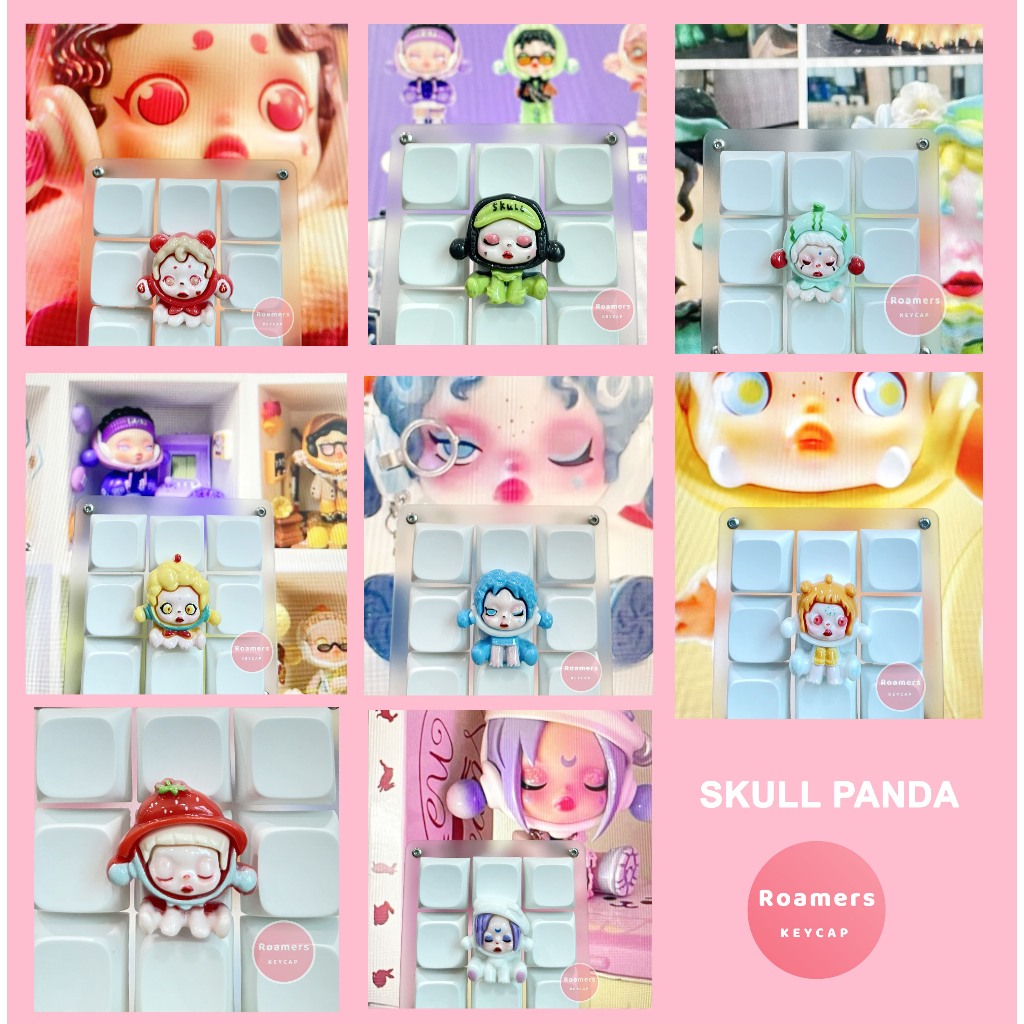 Skull Panda Keycap Special Rare Model Mechanical Keyboard Buttons ...