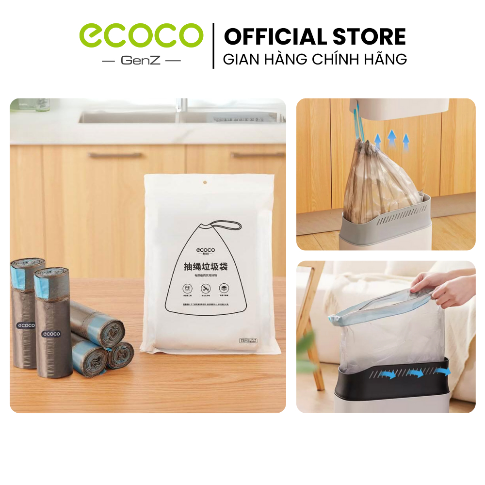 Ecoco biodegradable trash bags with maximum load capacity of 3kg, self ...