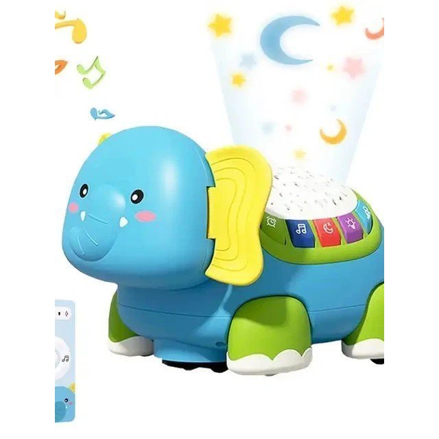 Elephant-shaped projector toy set for babies learning to crawl from 0 ...