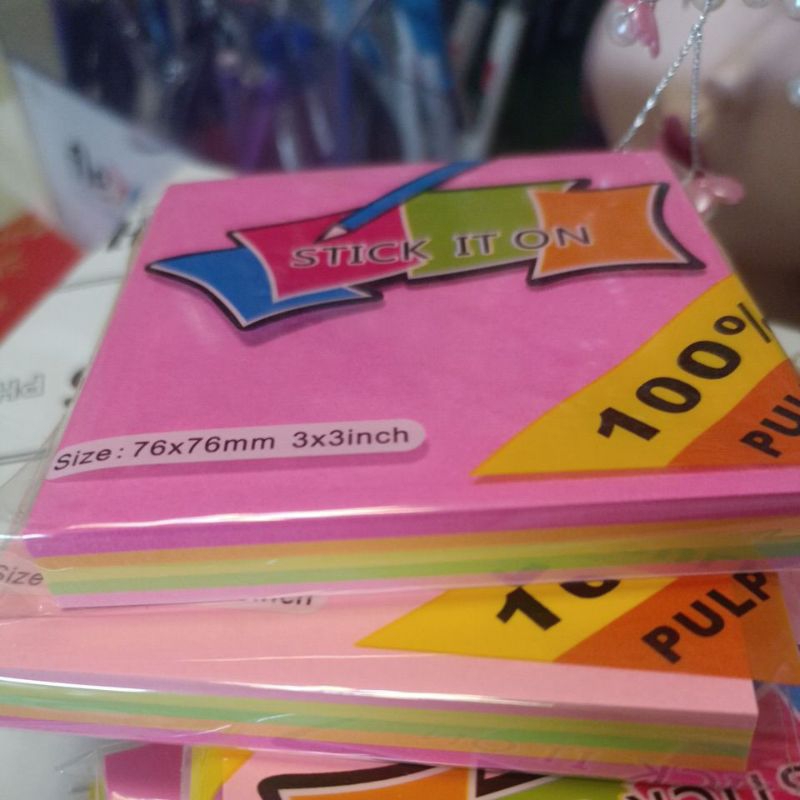 5-color note Paper 76x76mm | Shopee Philippines
