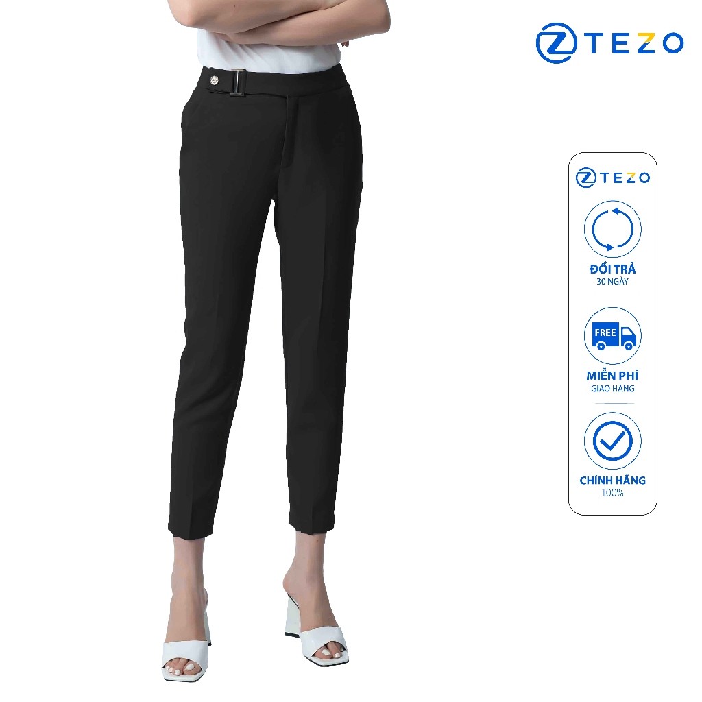 Women's casual pants, women's office-style fabric pants, many colors ...