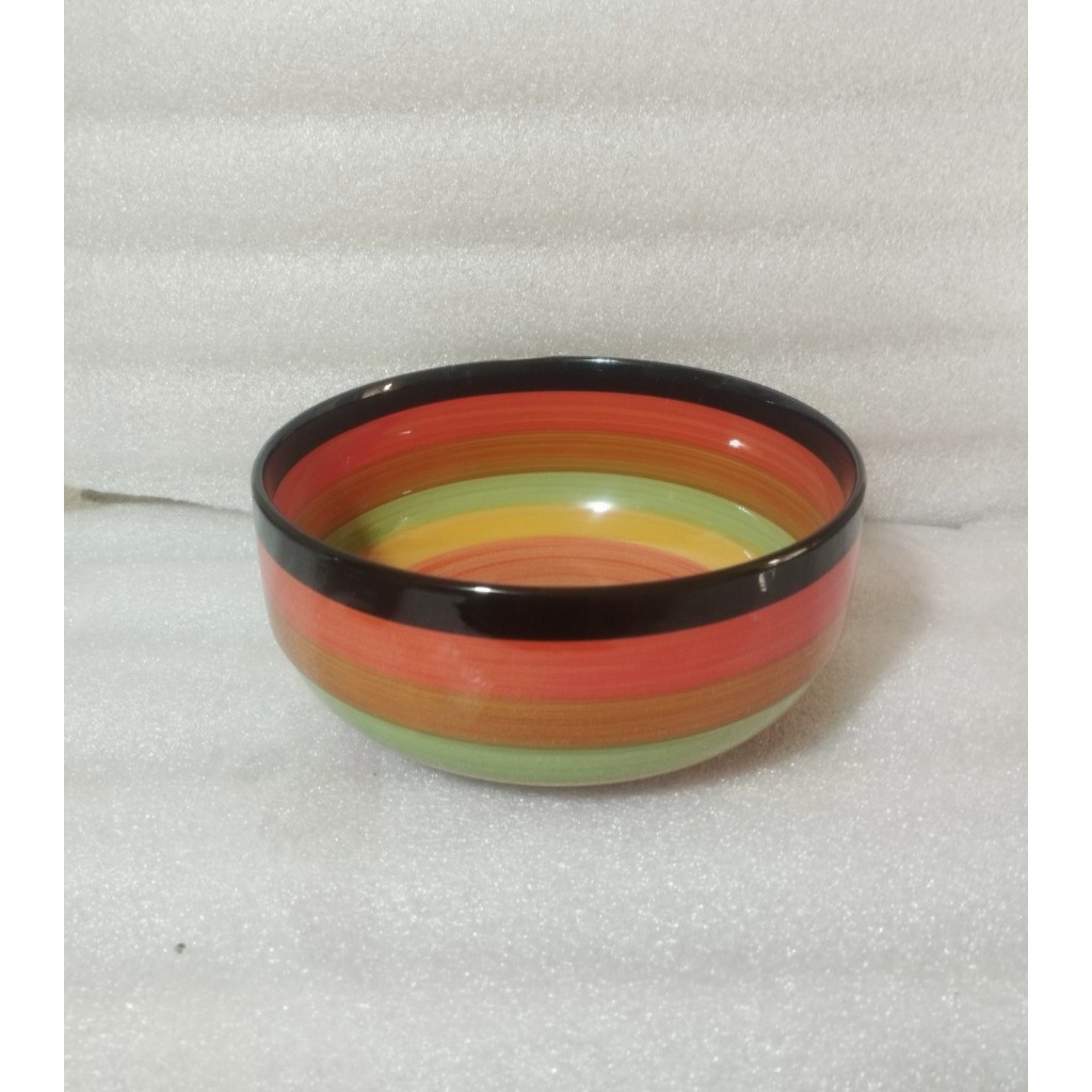 Rainbow ceramic bowl 18cm, white ceramic bowl 18cm x 7cm (7inch bowl ...