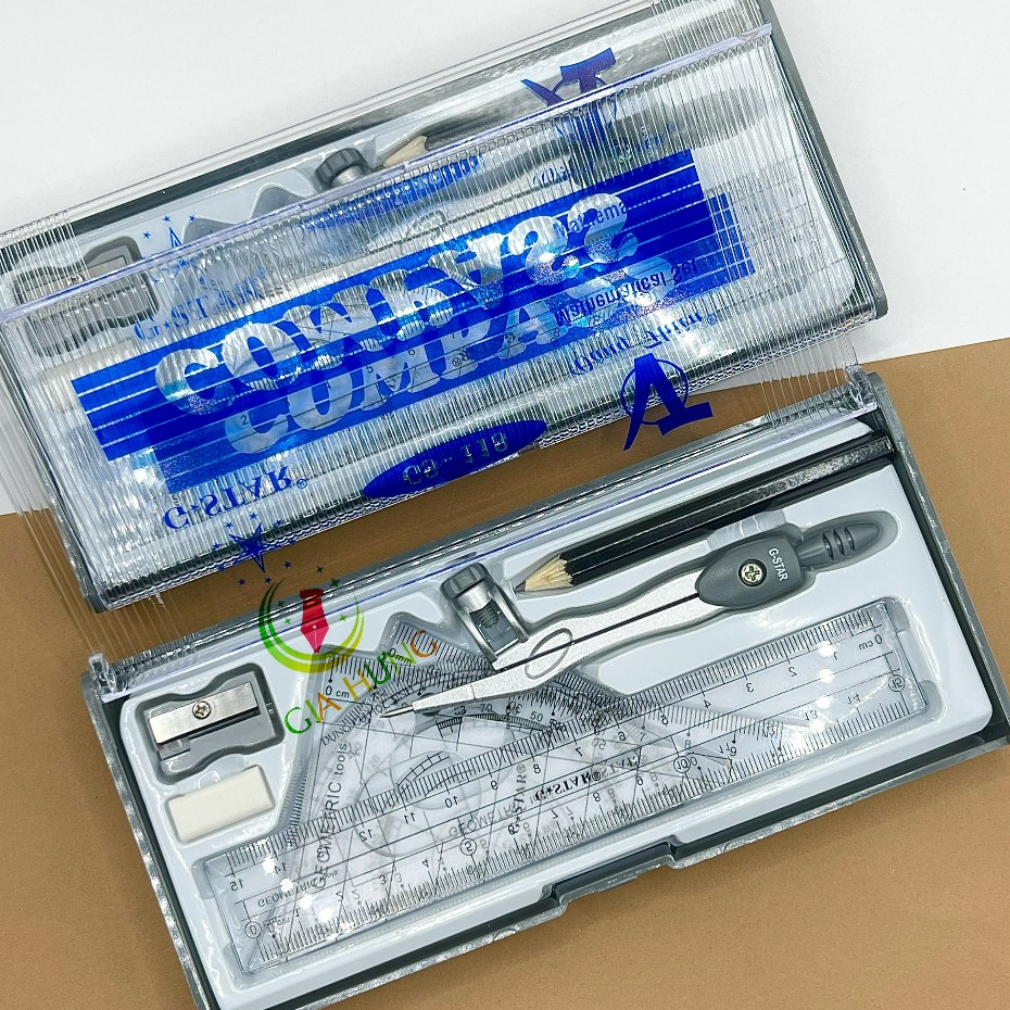 Compass Set of 7 Piece GSTAR U-118 Using Sharpener / Student Compass ...