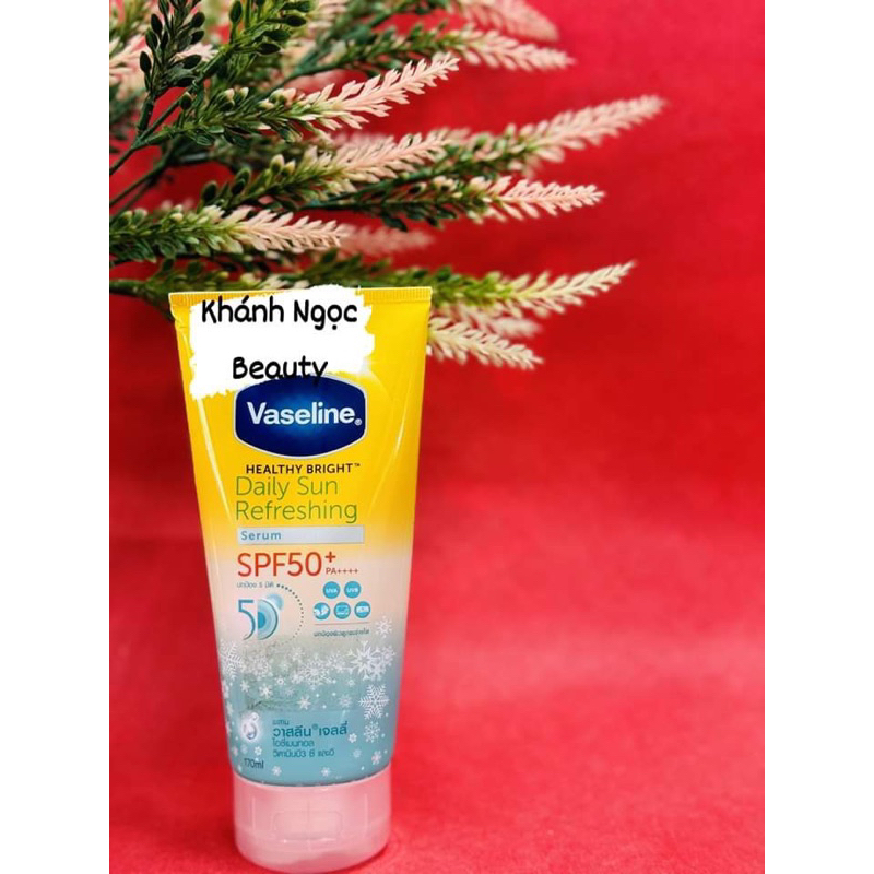 Vaseline Cool Sunscreen Body Lotion SPF50+ Daily Sun Refreshing Serum ...