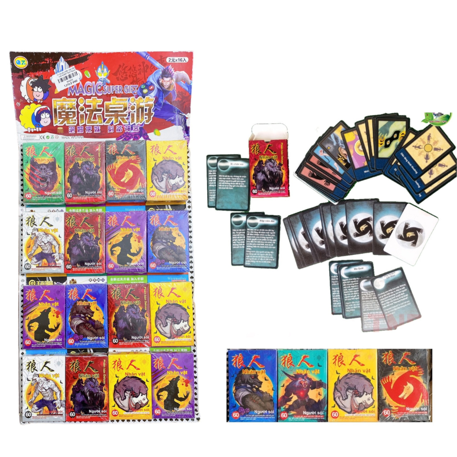 Werewolf cards, werewolf decks for many players | Shopee Philippines