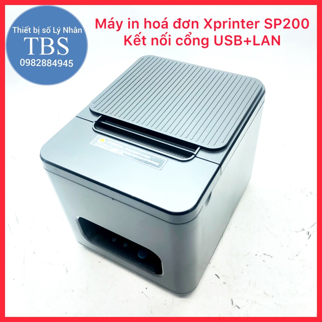 Xprinter XP-SP200 receipt printer, 80mm size, USB+LAN connection port prints invoices from ...