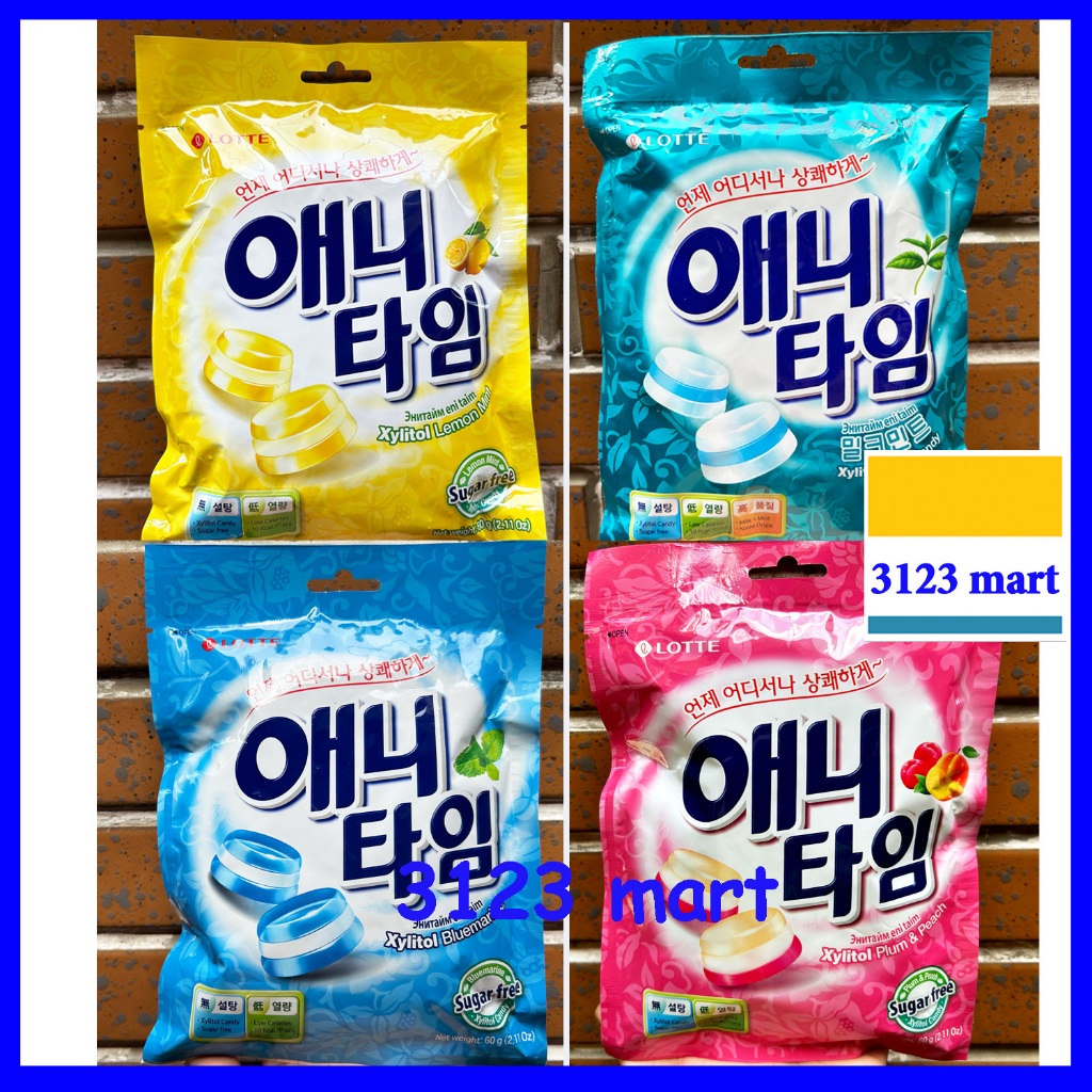 ANYTIME KOREAN candy Sugar Free Sugar-Free lozenges with mint, peach ...