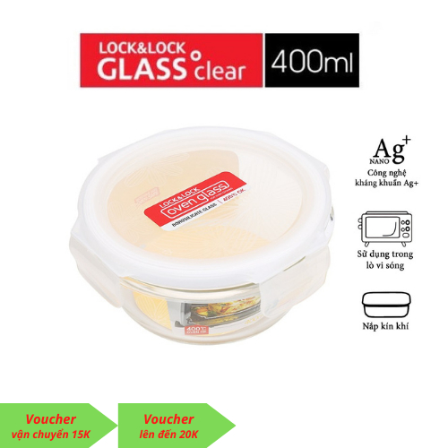 LOCK & LOCK Lock glass bowl&Lock LLG822 400ml | Shopee Philippines