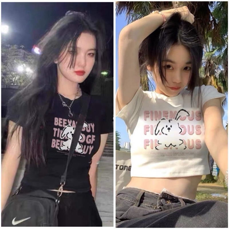 Dog crop top comes in 2 super cute basic black and white colors for ...