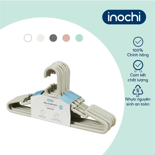Set of 10 Inochi MA 182 dress hangers, high quality PP plastic that ...