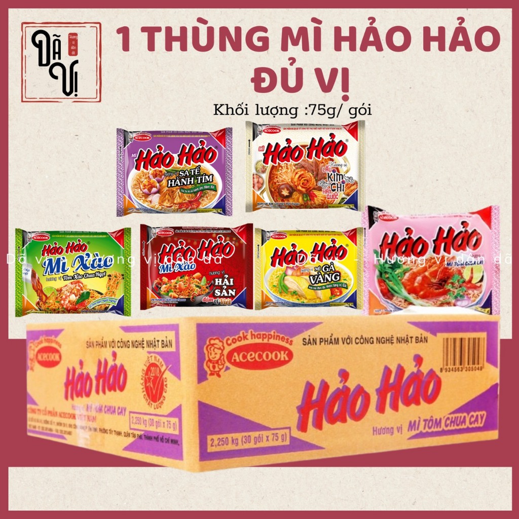 1 Box of Hao Hao Acecook Instant Noodles of all flavors/ Hao Hao Stir ...