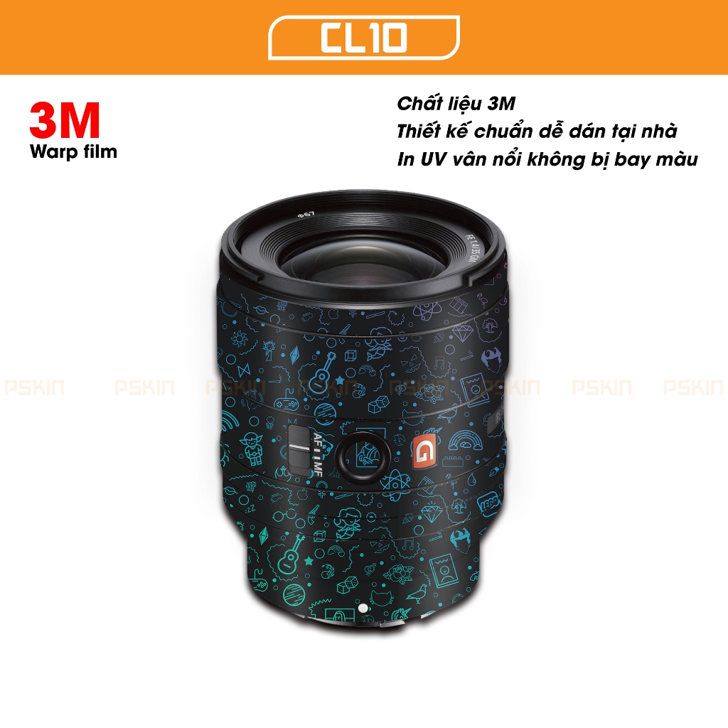 Skin stickers for Sony Lens types 50mm,24-70mm f2.8, 70-200mm, 85mm f1 ...