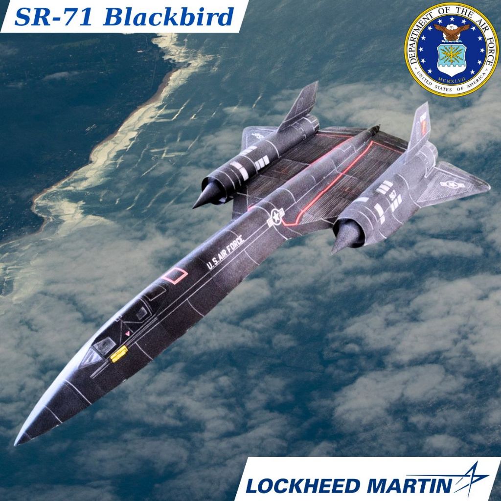 Paper Model of Supersonic Detective Plane SR-71 Blackbird | Shopee ...