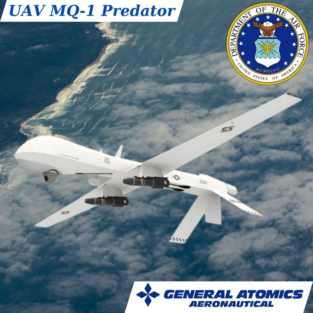 Uav MQ-1 Predator Armed Reconnaissance Plane Paper Model | Shopee ...