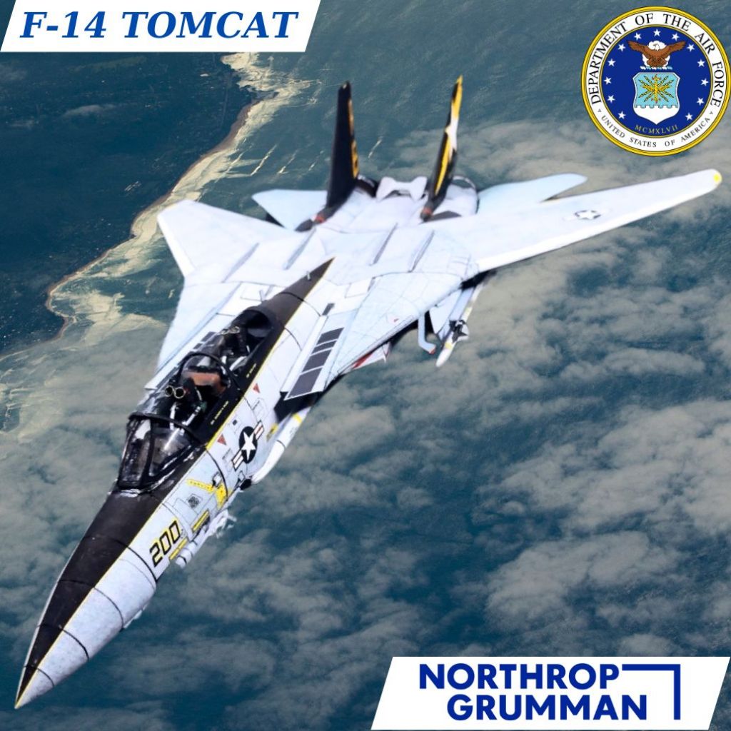 Paper model of Grumman F-14 Tomcat ultrasonic fighter aircraft | Shopee ...