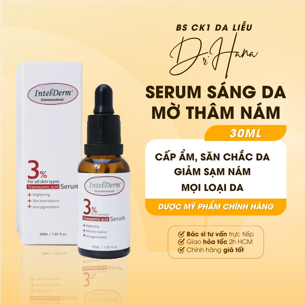 Tranexamic acid 3% Intelderm Brightening Serum, Reducing Dark Spots ...