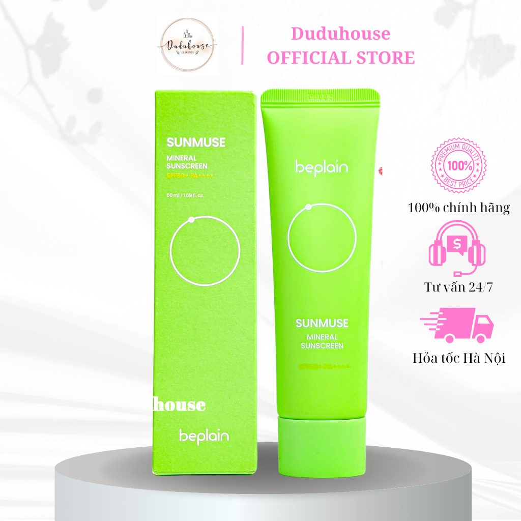 Beplain Mineral Sunscreen Green Gentle Tone Lifting SPF 50+ PA++++ 50ml ...