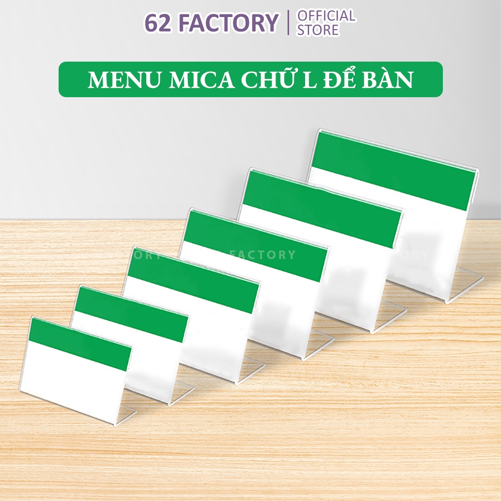 L-shaped Mica Menu for table making mini price list, product ...